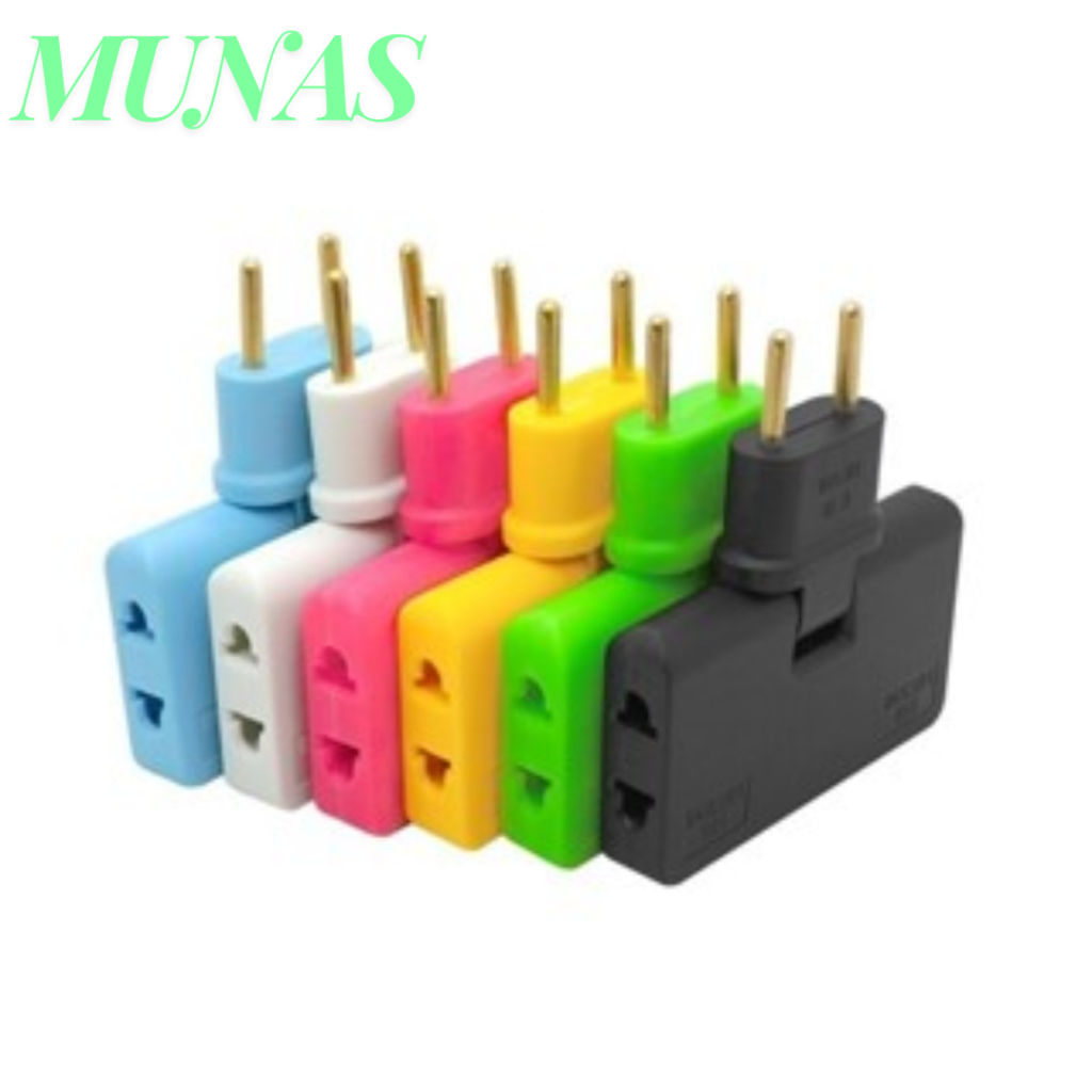 Jual MUNAS 3in1 Power Socket Extension Plug Lipat Tambahan Lubang Stop ...