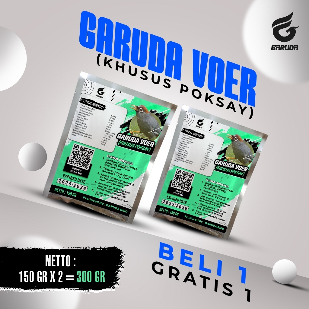 Jual BELI 1 GRATIS 1 VOER BURUNG POKSAY | VOER HARIAN | VOER NUTRISI ...