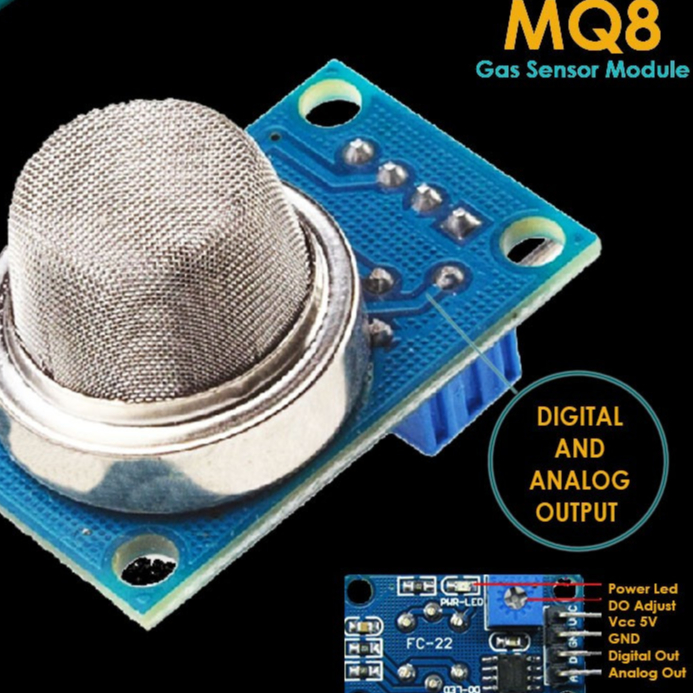 Jual Sensor MQ-8 MQ8 Hydrogen Gas Hidrogen H2 Sensor Module Arduino ...