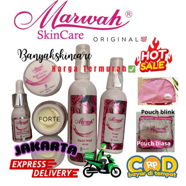 Jual PAKET MARWAH SKINCARE DIAMOND BRIGHT DIAMOND OILY PLATINUM DIAMOND ...