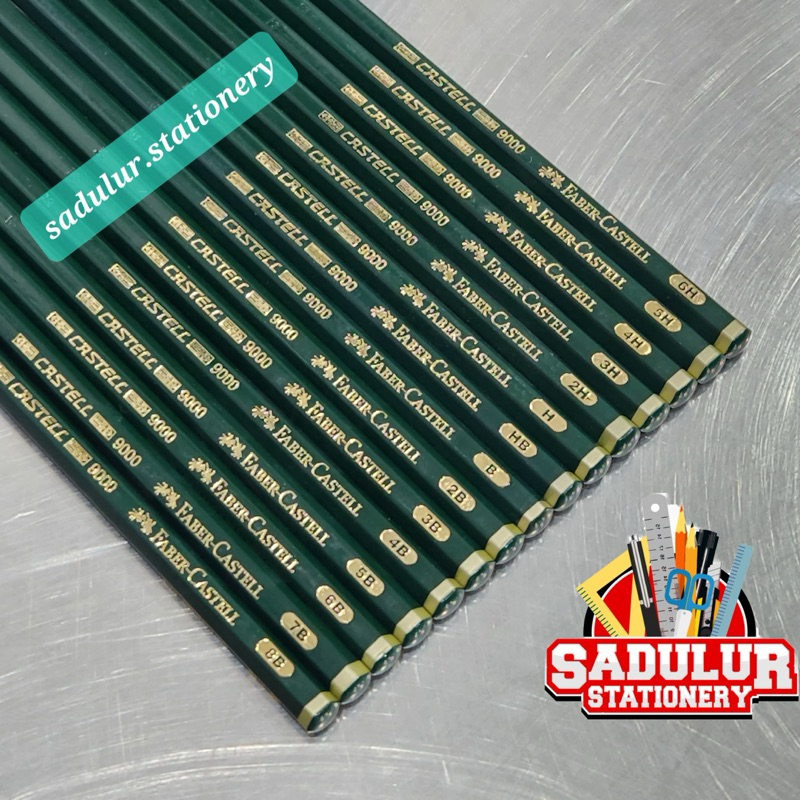 Jual PENSIL FABER CASTELL 9000 GRAPHITE PENCIL/ PENSIL FABER 6H 5H 4H 3H 2H H HB B 2B 3B 4B 5B ...