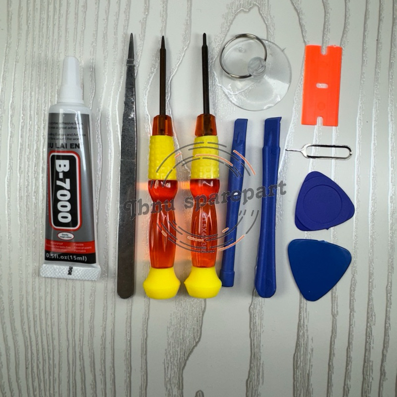Jual OBENG SET HANDPHONE 10 IN 1 + LEM T7000 / B7000 15ml ALAT PASANG LCD TOUCHSCREEN | Shopee ...