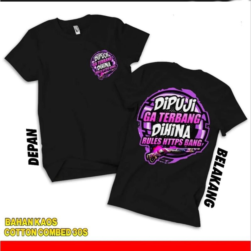 Jual Kaos FF Dipuji Ga Terbang Dihina Rules HTTPS Bang Versi SG Rapper ...