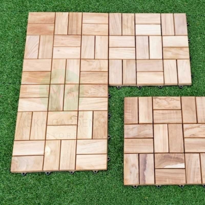 Jual Lantai Kayu Decking Tile Ubin Kayu Jati Belanda, Hiasan Lantai ...