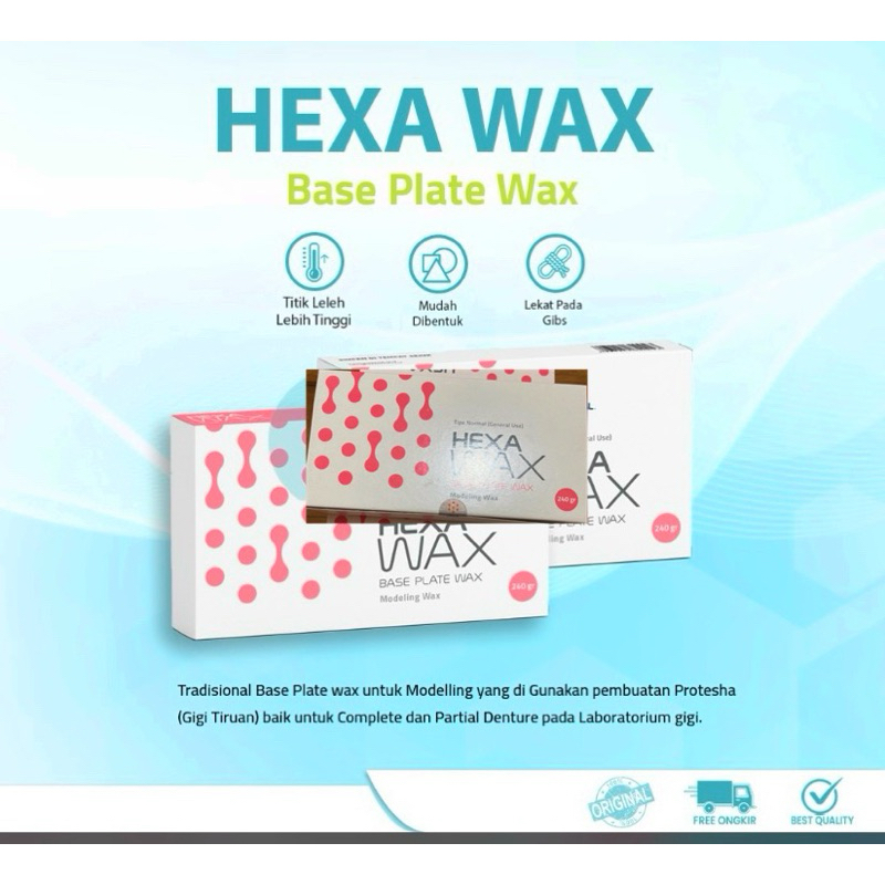 Jual lilin hexa wax tipe normal base plate wax 240g | Shopee Indonesia