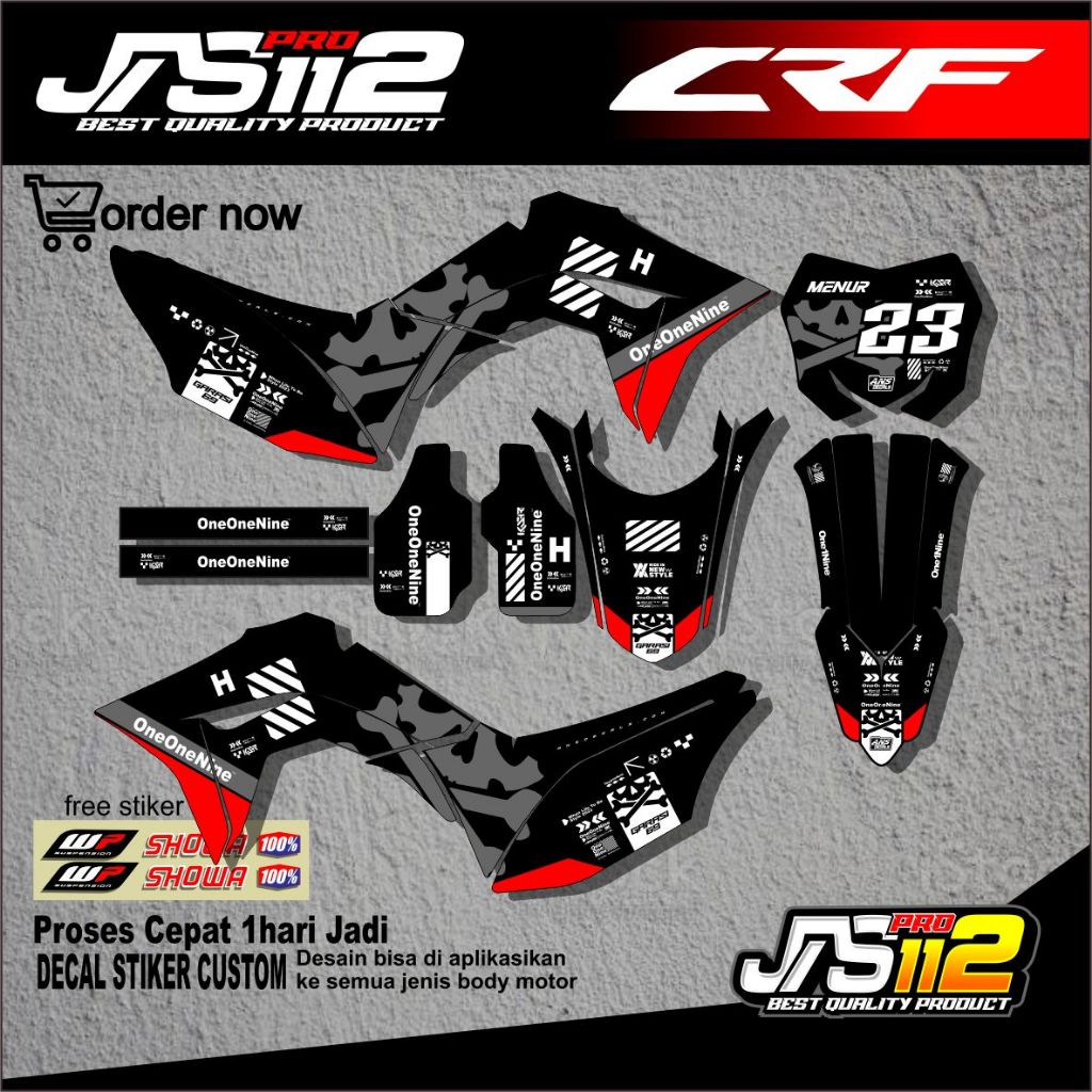 Jual Decal Sticker Crf 150 L- Stiker Motor CRF - Setiker Honda Crf 150L ...
