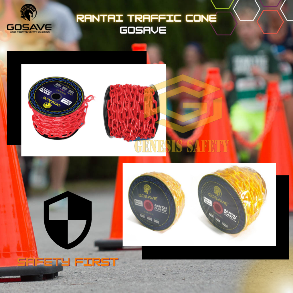 Jual RANTAI CONE TALI RANTAI PLASTIK PENGHUBUNG TRAFFIC CONE SAFETY ...