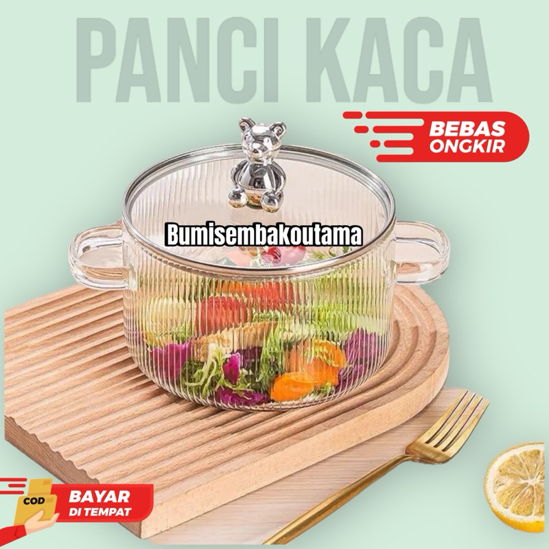 Jual Panci Rebus Soup Kaca Tebal Aesthetic / Panci Kaca Elegant ...