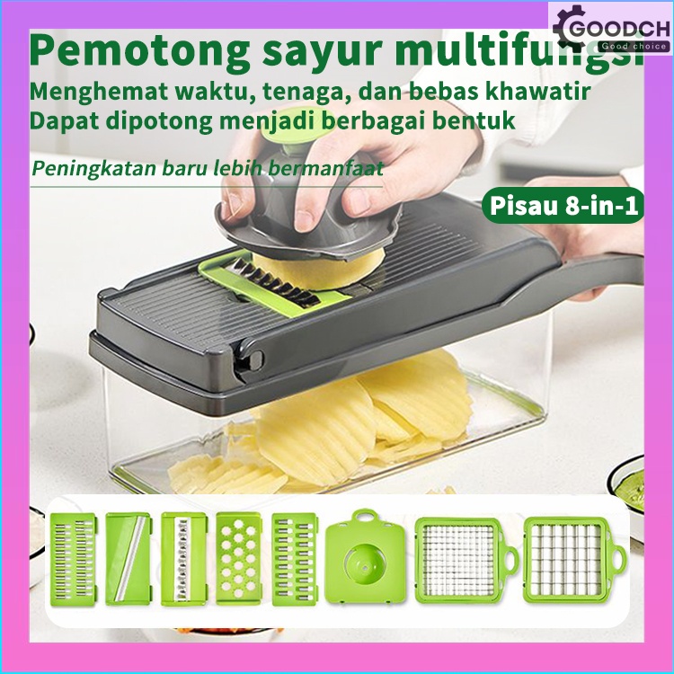 Jual GOODCH Alat Pemotong Sayur Cepat Multifungsi Dadu Iris Lobak ...