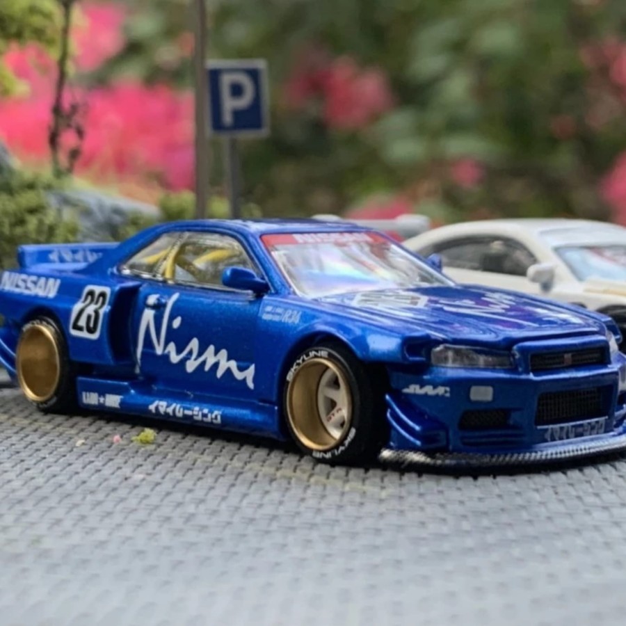 Jual mini gt kaido house r34 skyline biru blue type chase bukan ungu ...