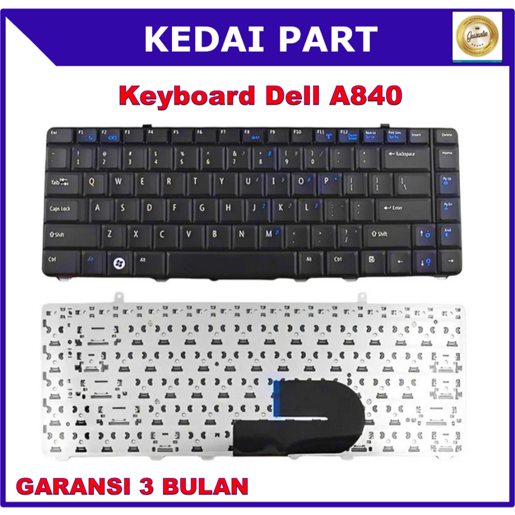 Jual KEYBOARD LAPTOP DELL VOSTRO A840 A860 1014 1015 1088 SERIES BLACK ...