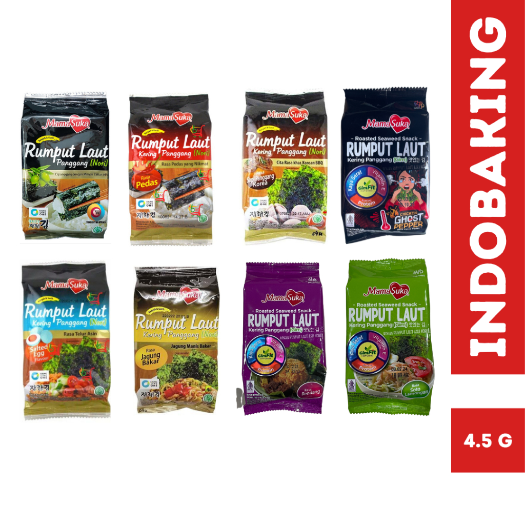 Jual Mamasuka Snack Rumput Laut Kering Panggang Roasted Nori Seaweed ...