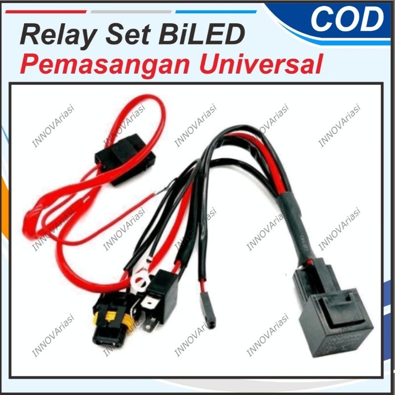 Jual RELAY BILED KABEL SET HID MOTOR MOBIL UNIVERSAL PAKET KOMPLIT ...