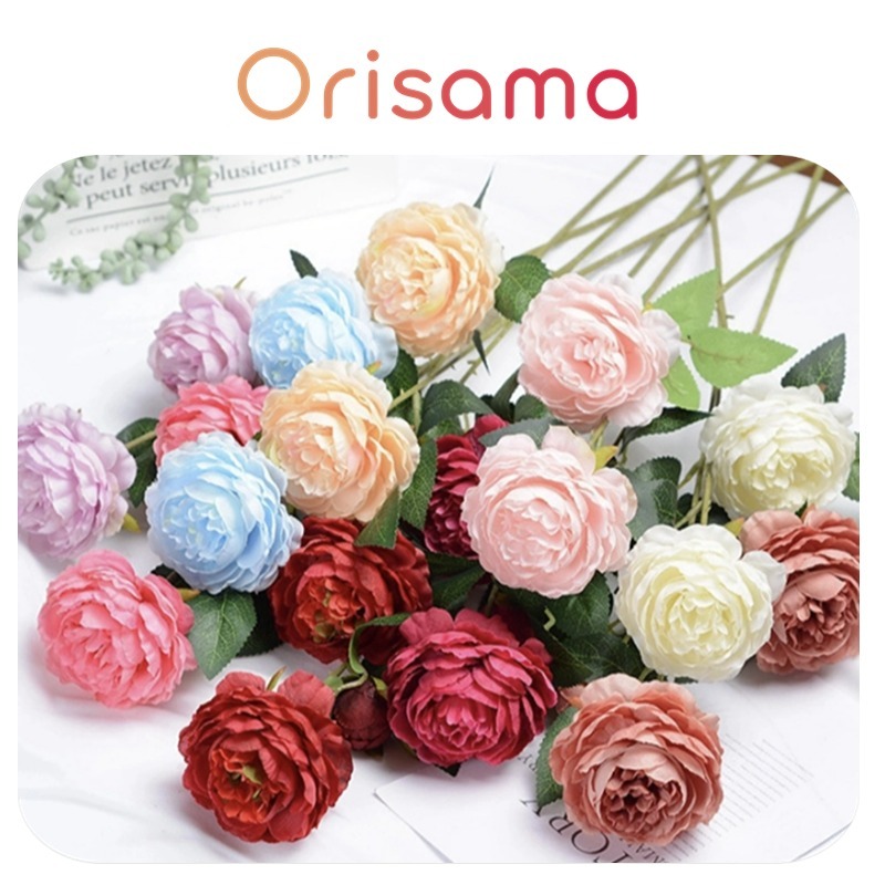 Jual Bunga Peony Artificial 3Cabang / Bunga Hias Plastik / Bunga ...