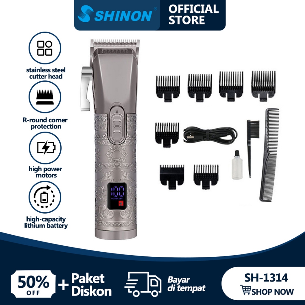 Jual SHINON SH-1314 Hair Clipper /Alat Potong Rambut / Rambut Hair ...