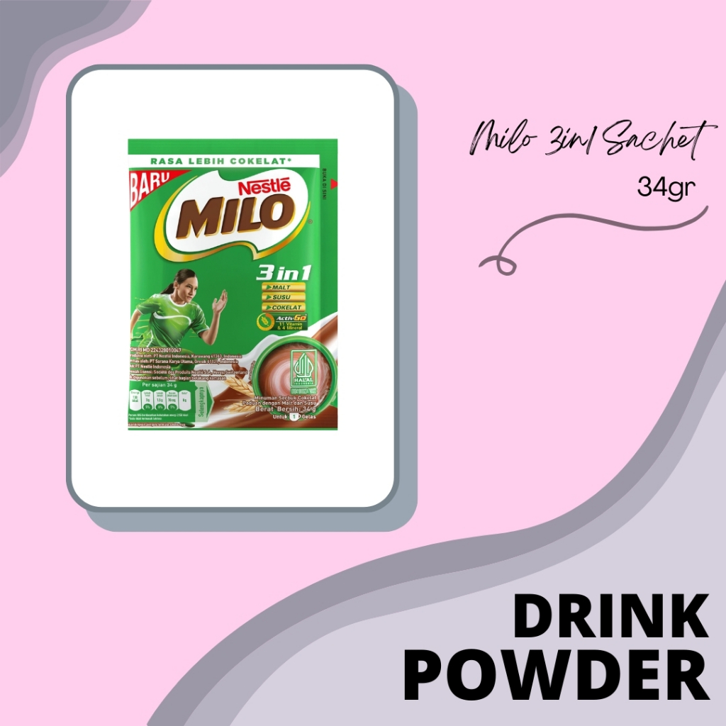 Jual DRINK POWDER | BUBUK MINUMAN | SERBUK MINUMAN | NESTLE | MILO 3IN1 ...