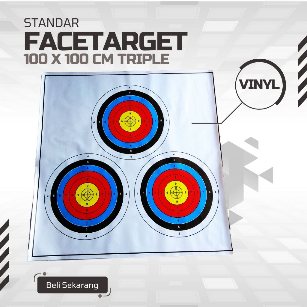 Jual Gambar Target Panahan 100x100cm Triple Print Target Panah / Gambar ...