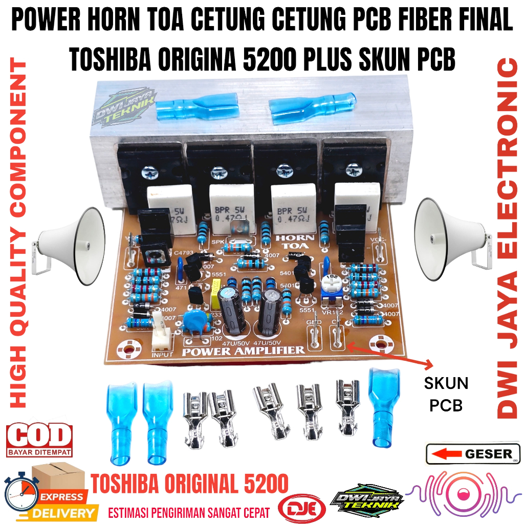 Jual Power Horn TOA Cetung Cetung PCB FIBER Final Toshiba 5200 Original ...