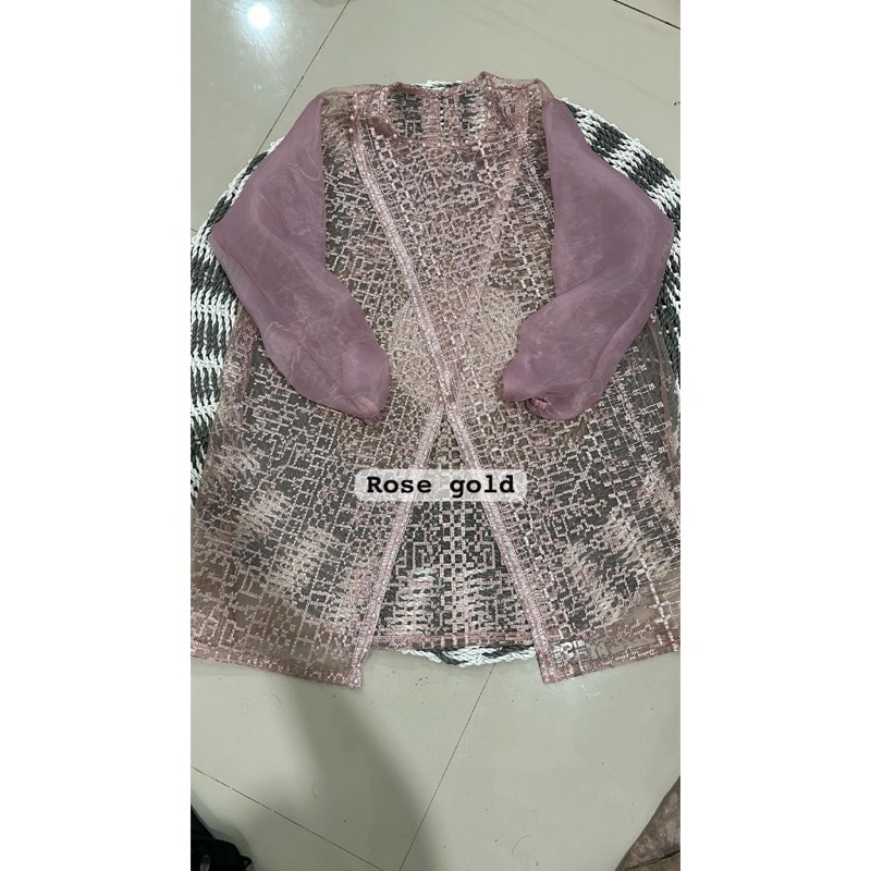 Jual Zize Outer Brokat Organza Premium Ful Payet/Vest Tunik Baju Wanita ...