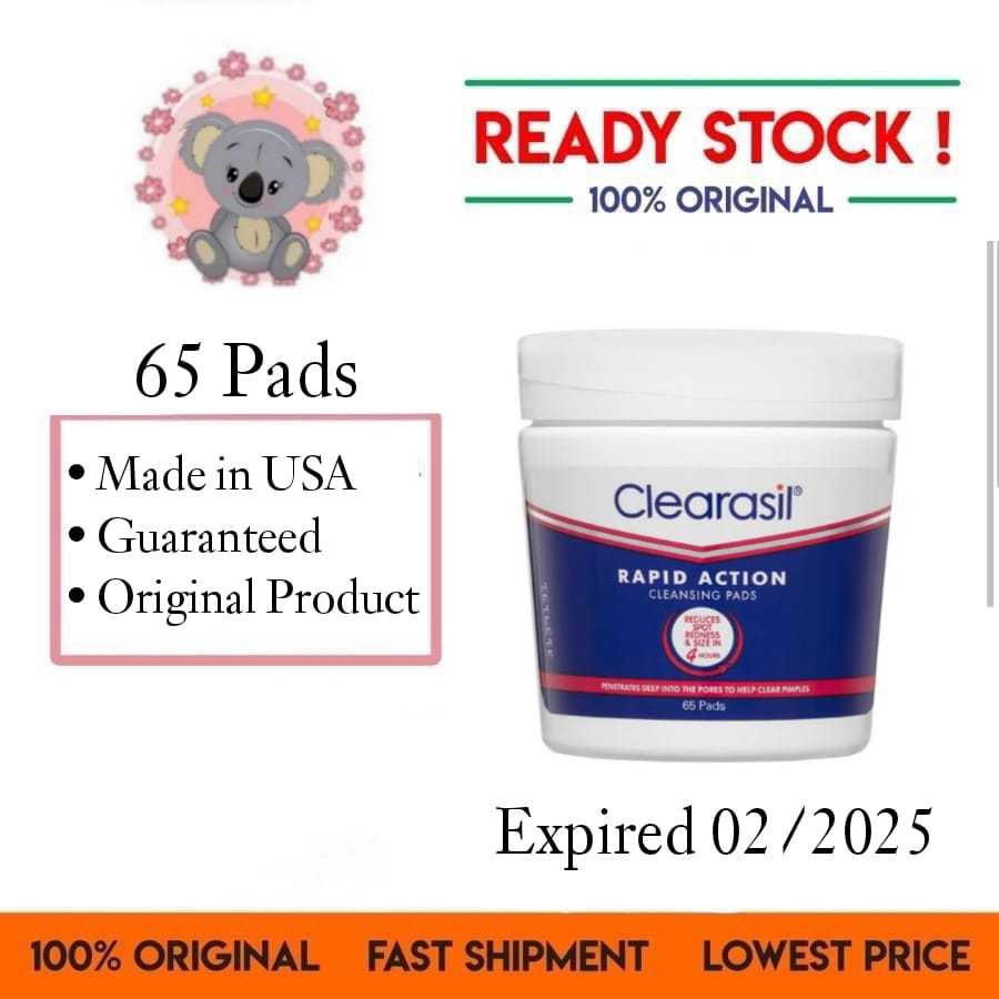 Jual Clearasil Ultra Rapid Action Pimple Acne Face Cleansing pads ...