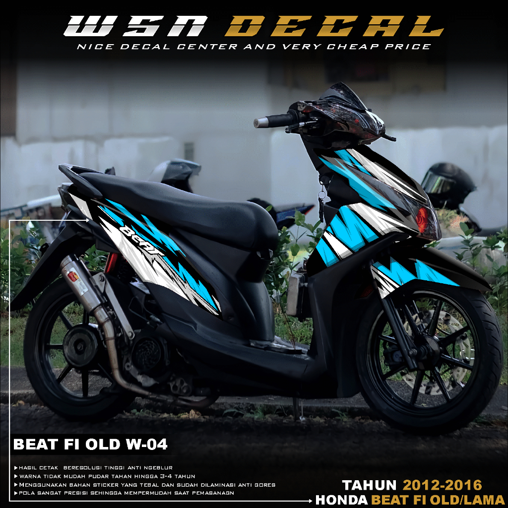 Jual (PROMO MURAH) Decal Sticker BEAT FI OLD 2012-2016 FULL BODY ...