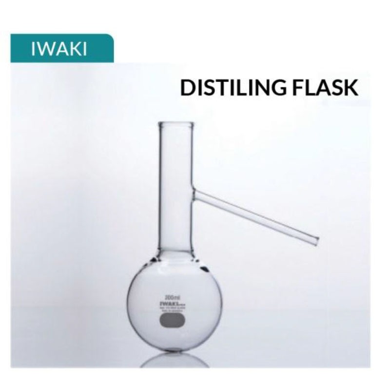 Jual DISTILLING FLASK 500ml. Boiling Flask. PYREX IWAKI | Shopee Indonesia
