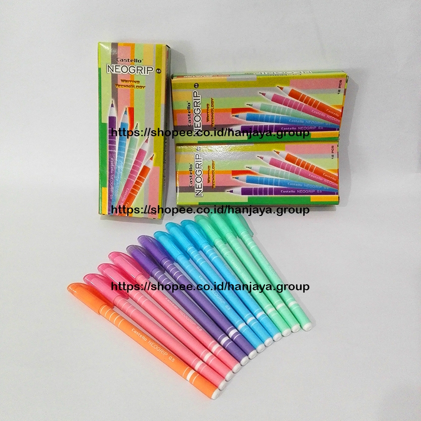 Jual Pena Ballpoint Pen Pulpen Castello Neogrip 0.5 isi 12 pcs | Shopee ...