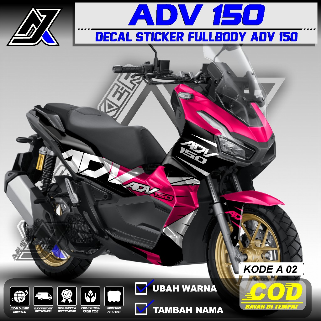 Jual (COD)TERKAIT Decal ADV 150 Fullbody - Striping ADV 150 Desain ...