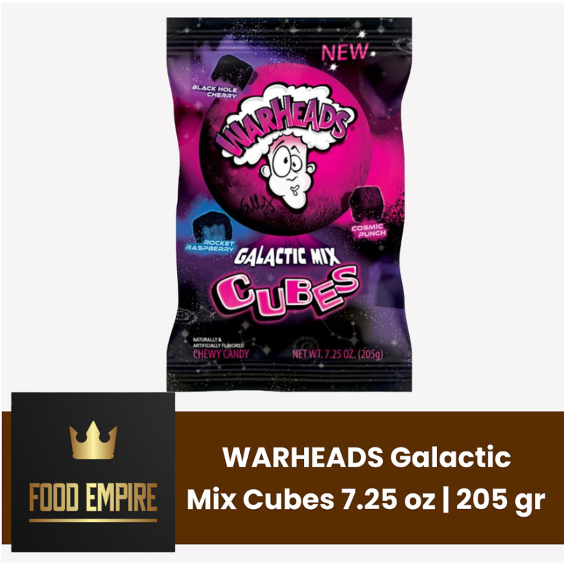 Jual WARHEADS Galactic Mix Cubes 7.25 oz | Sour Chewy Candy | Permen Warhead 205 gr | Shopee ...