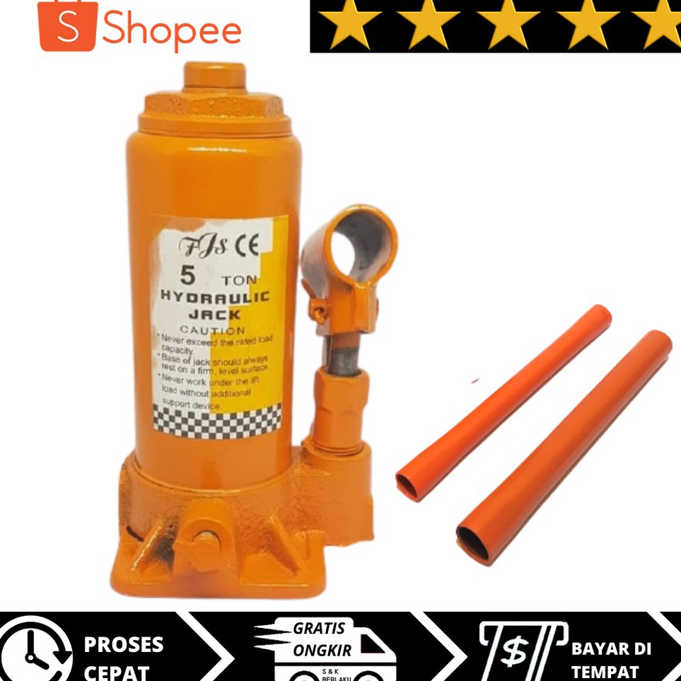 Jual KODE B54P 5 TON DONGKRAK BOTOL HIDROLIK HYDRAULIC JACK 5TON ...