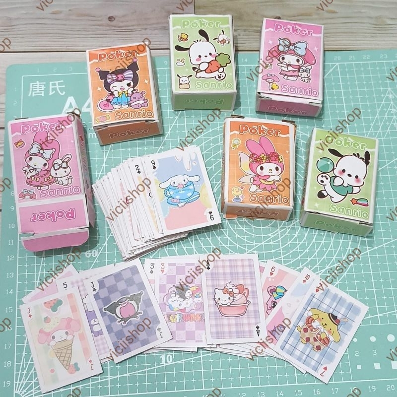 Jual Mainan Kartu Remi Sanrio [ 1 Box Isi 55 pcs ]/Kartu Poker Karakter ...