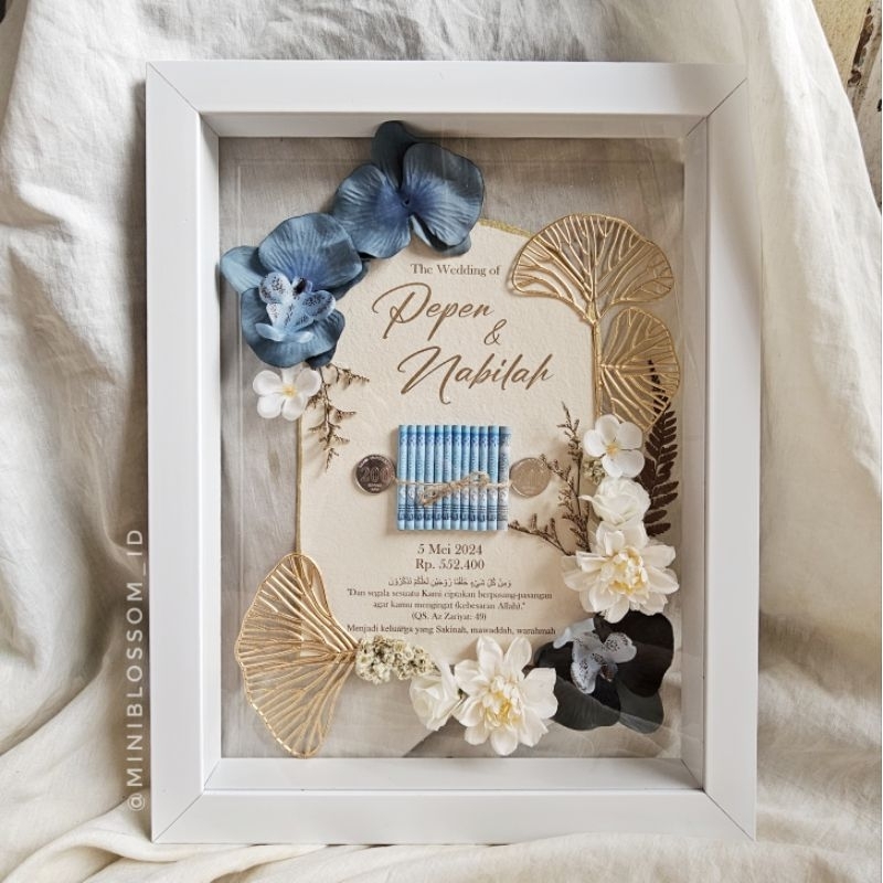 Jual BENING COLOR VIBES 45x35cm Bingkai Mahar Transparan Putih / Frame ...