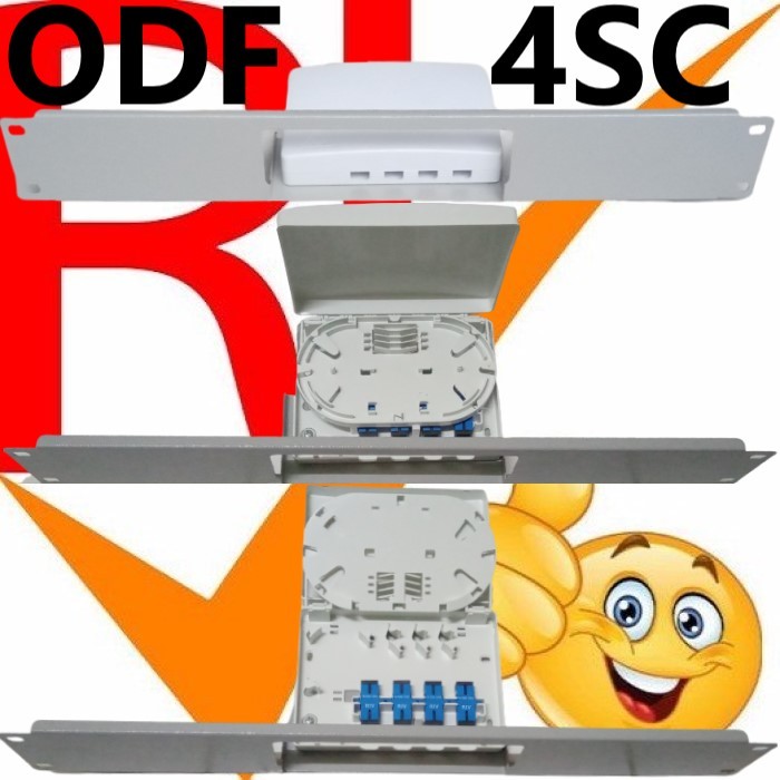 Jual ODF 4 Core OTB Rack 4c SC APC UPC MM OM3 OM4 4Core Pigtail Full ...