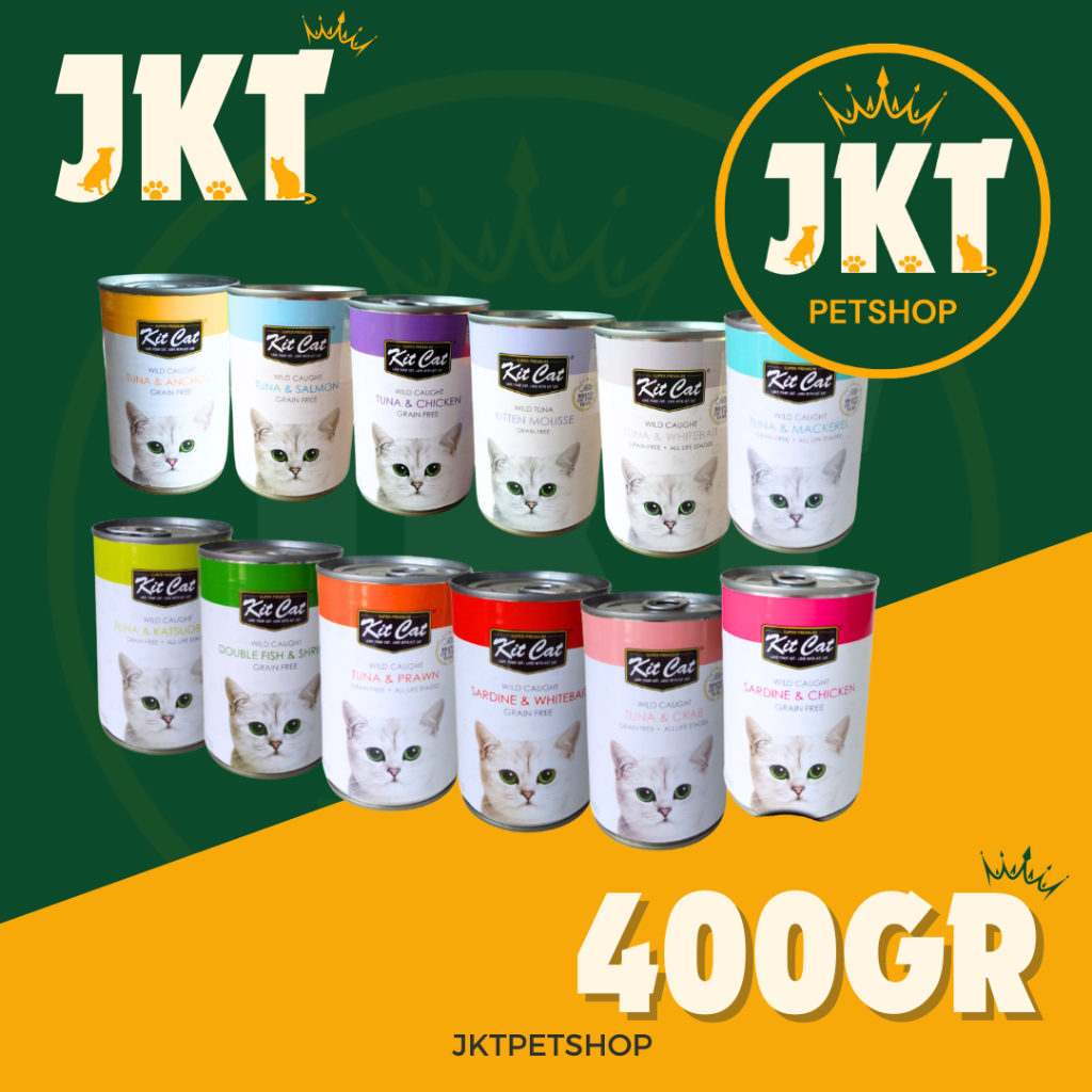 Jual Makanan Kucing KIT CAT Kaleng 400gr makanan basah KIT CAT wet food ...
