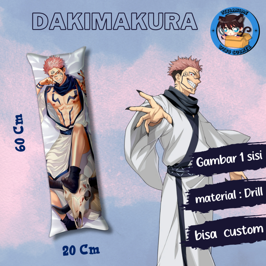 Jual dakimakura / guling ANIME SUKUNA JUJUTSU KAISEN / ukuran 20x60cm ...