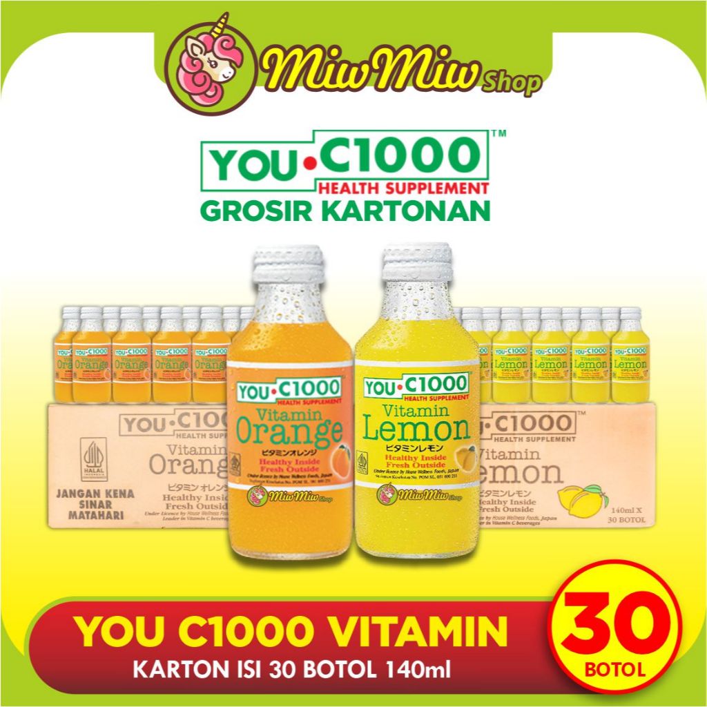 Jual You C1000 140 ml - VITAMIN C 1000 (Orange/ Lemon/ Apple/ Mango ...