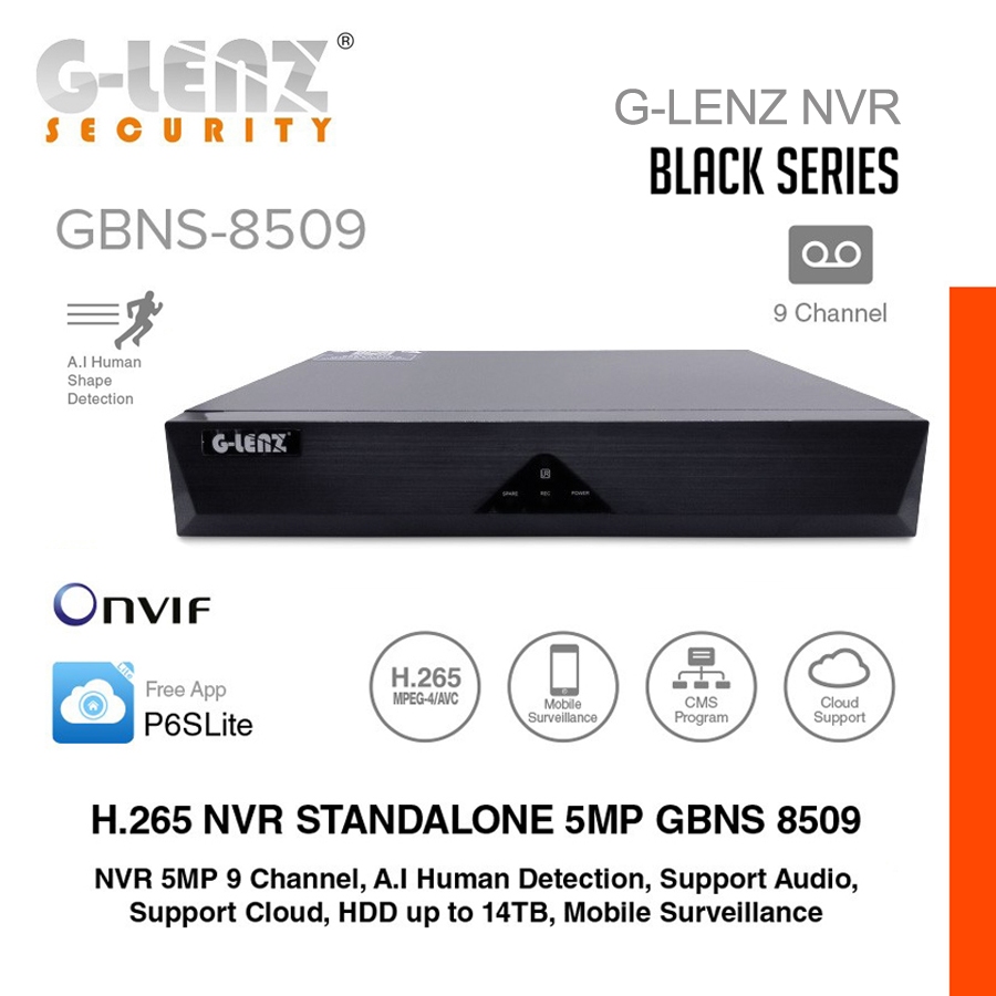 Jual GLENZ NVR (5MP) 09 CHANEL BLACK SERIES P6SLITE - GBNS 8509 ...