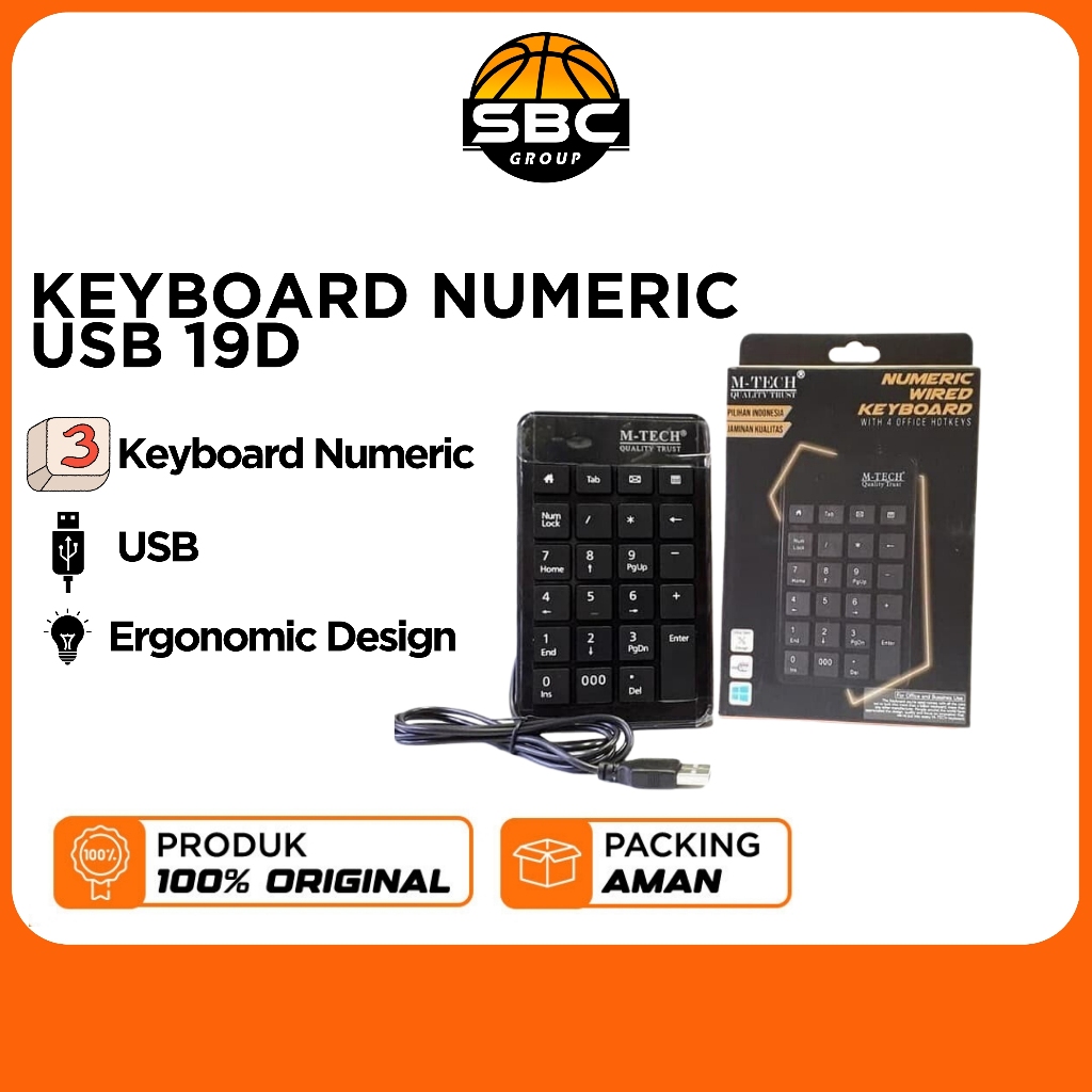 Jual KEYBOARD NUMERIC USB 19D | Shopee Indonesia