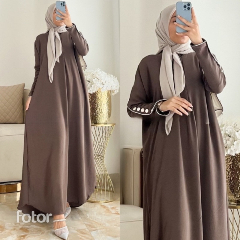 Jual (READY) Abaya Habibah Premium GAMIS ABAYA Mecca Daily Abaya Dress Gamis Batwing Oversize ...