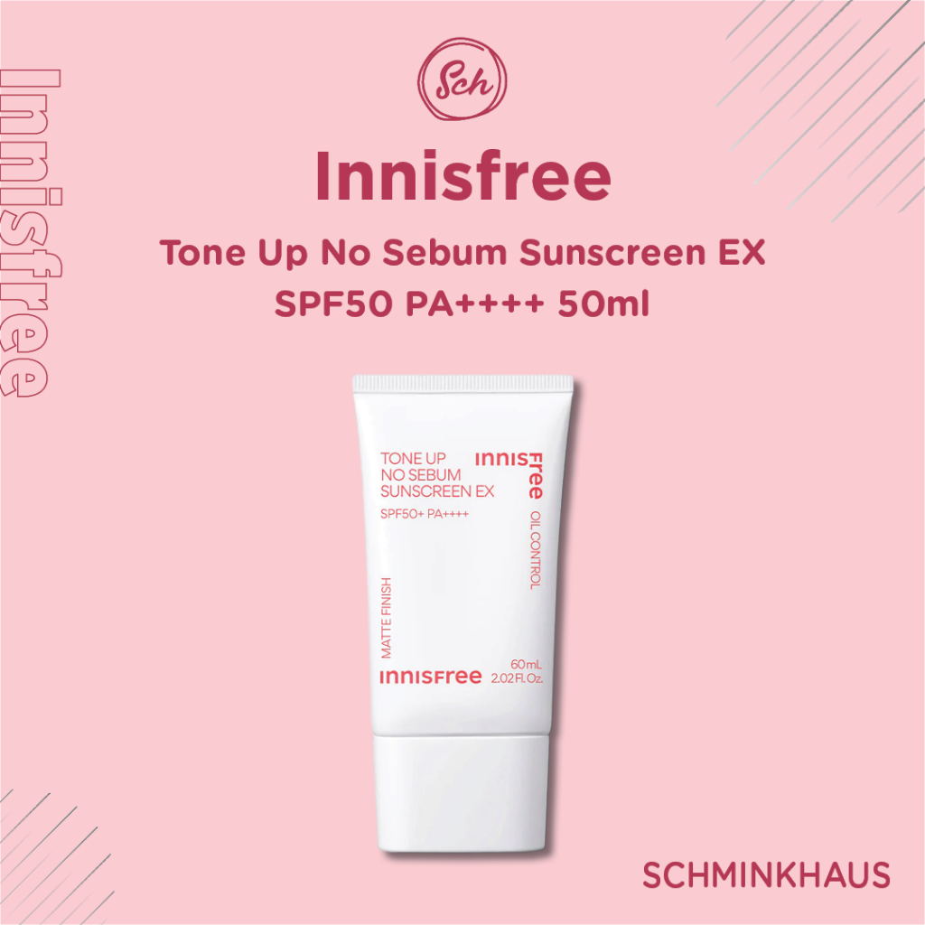 Jual INNISFREE Tone Up No Sebum Sunscreen EX SPF50 PA++++ 60ml | Shopee Indonesia