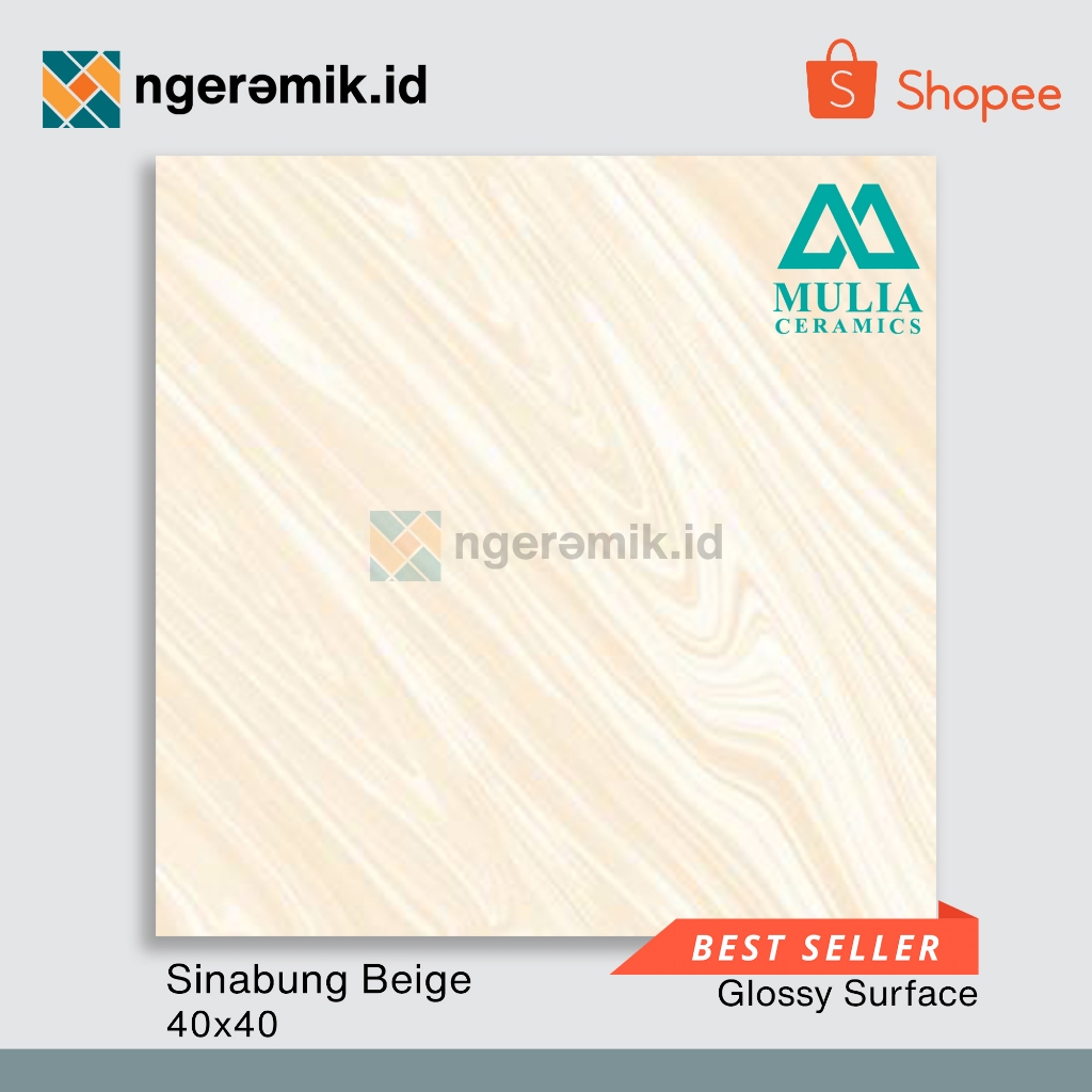 Jual Keramik Lantai 40x40 Mulia Sinabung Beige 40x40 KW3 Keramik Murah 40x40 | Shopee Indonesia