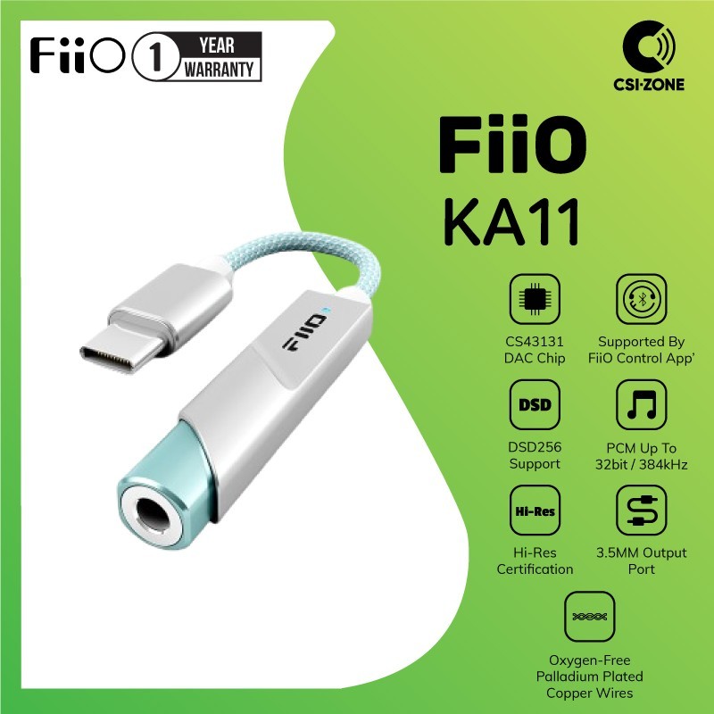 Jual FIIO KA11 / KA-11 Portable DAC / AMP Type C Or Lightning to 3.5mm | Shopee Indonesia