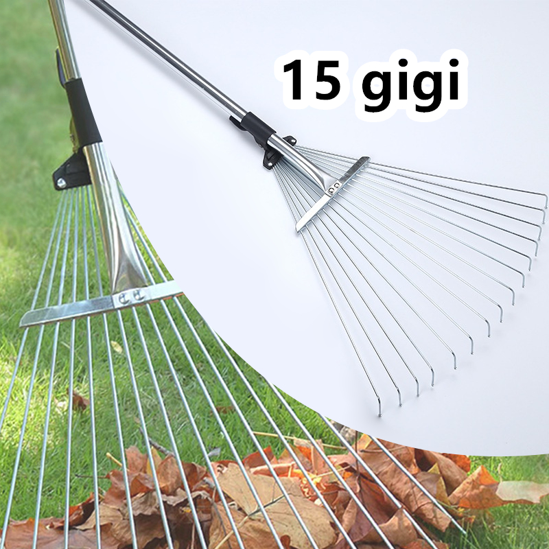 Jual Sapu Daun Besi Garden Rake Diperpanjang Sapu Garpu Taman Leaf Rake ...