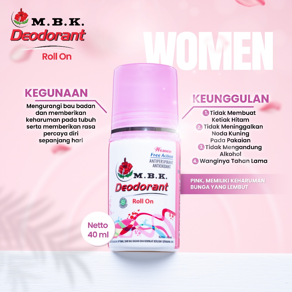 Jual MBK Deodorant Roll On Pink | Shopee Indonesia
