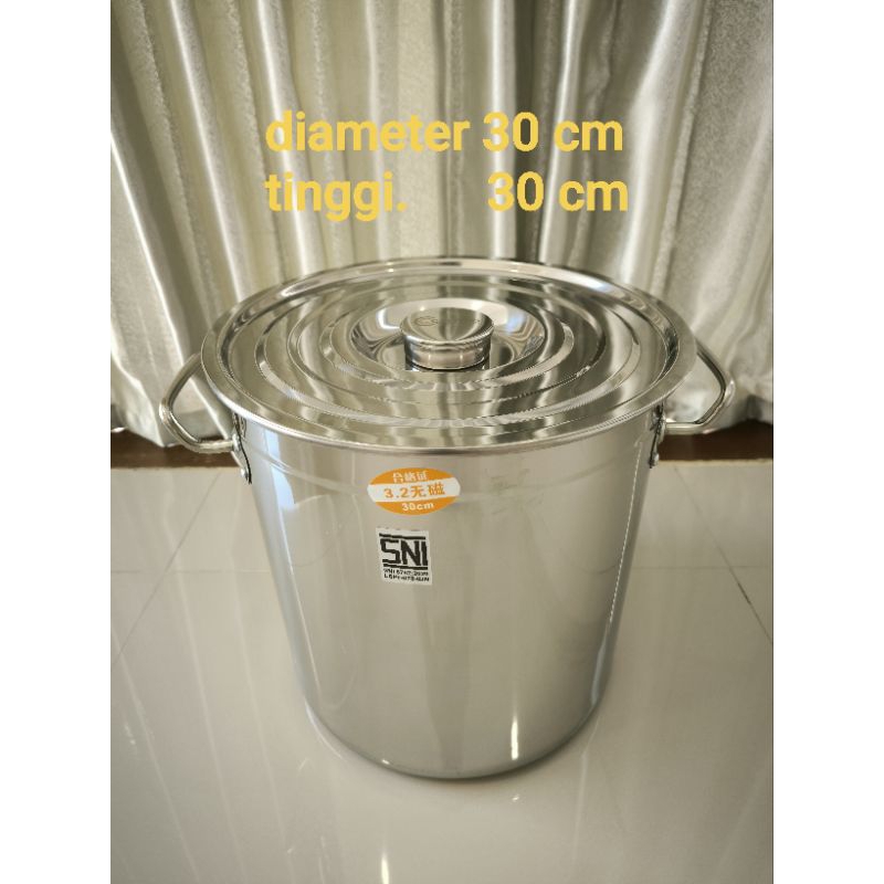 Jual Panci stocpot tinggi stainless steel/panci soup/panci serbaguna 30 ...