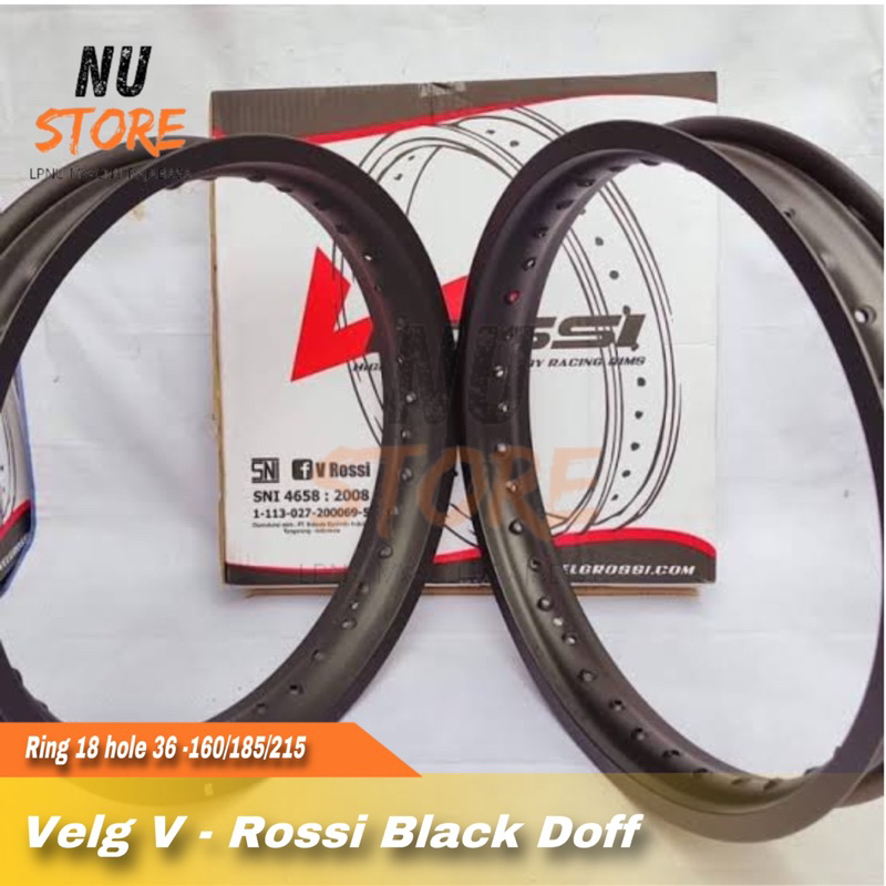 Jual VELG ROSSI RING 18 HITAM DOFF dan GLOSSY (160/185/215) | Shopee ...