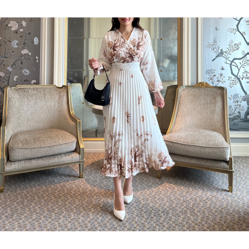 Jual HERFIT anna dress prisket / kimono dress / motif bunga bunga ...