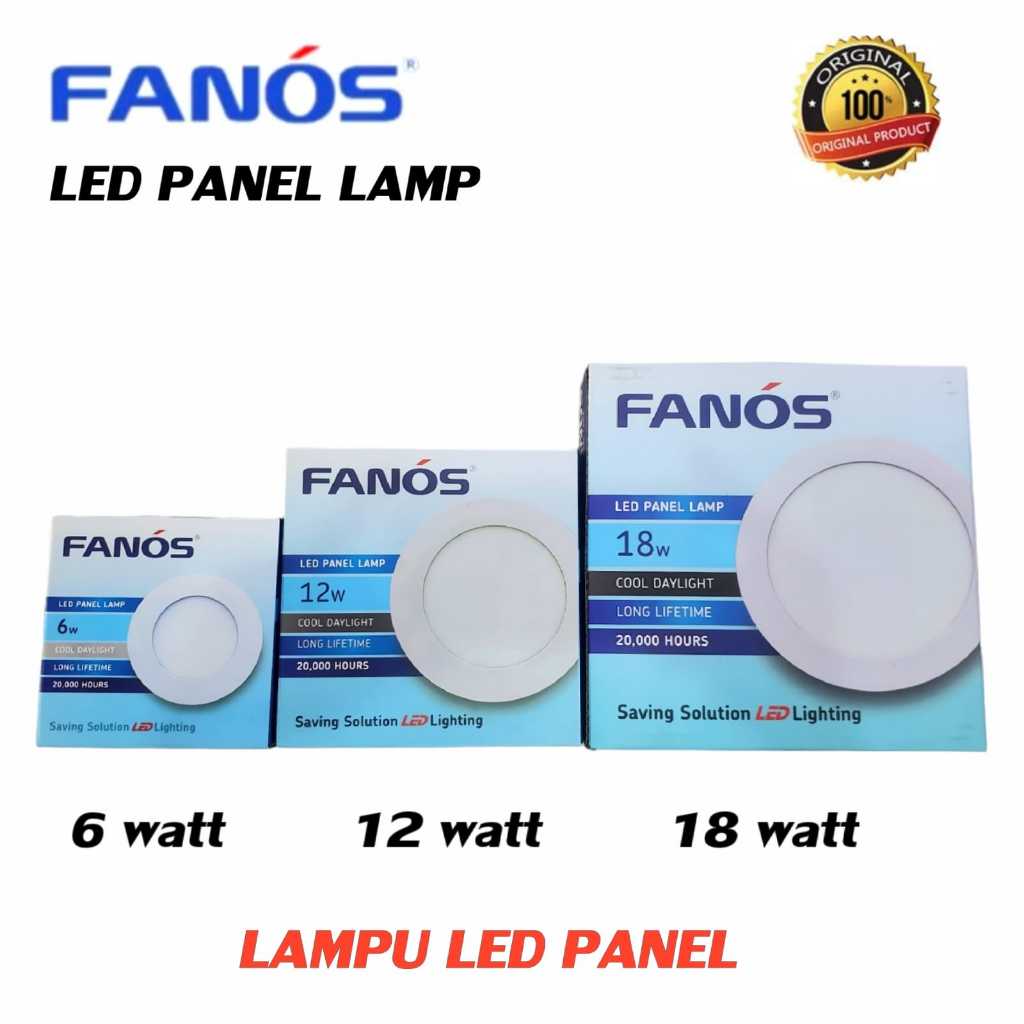 Jual Lampu Downlight FANOS Led Panel slim 6w 12w 18w Bulat - Cahaya ...