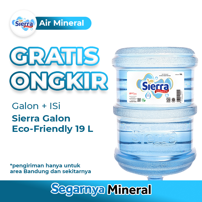 Jual Sierra Galon Eco Friendly 19L (Isi + Galon) | Shopee Indonesia