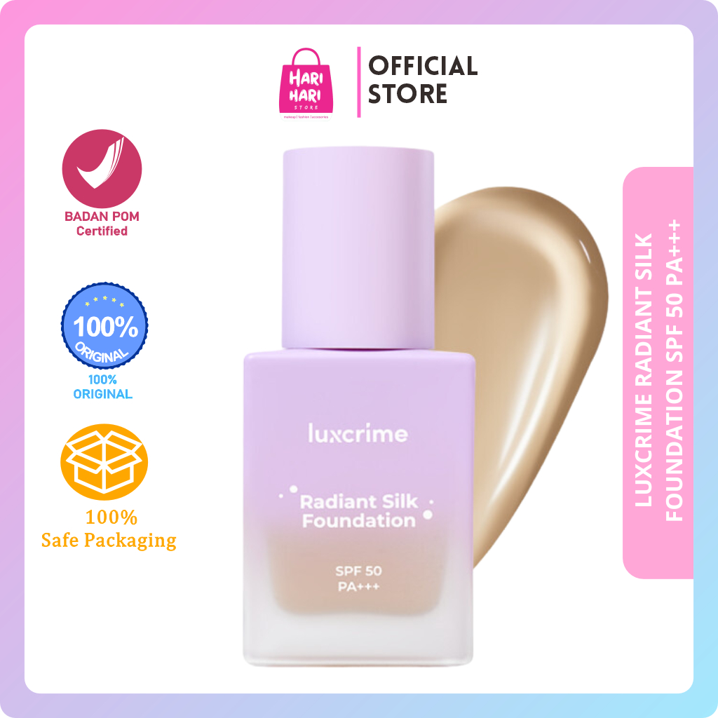 Jual LUXCRIME RADIANT SILK FOUNDATION SPF 50 PA+++ | Shopee Indonesia